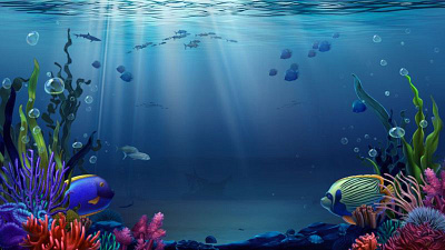 Colorful Background for the Ocean themed slot machine by Slotopaint on ...