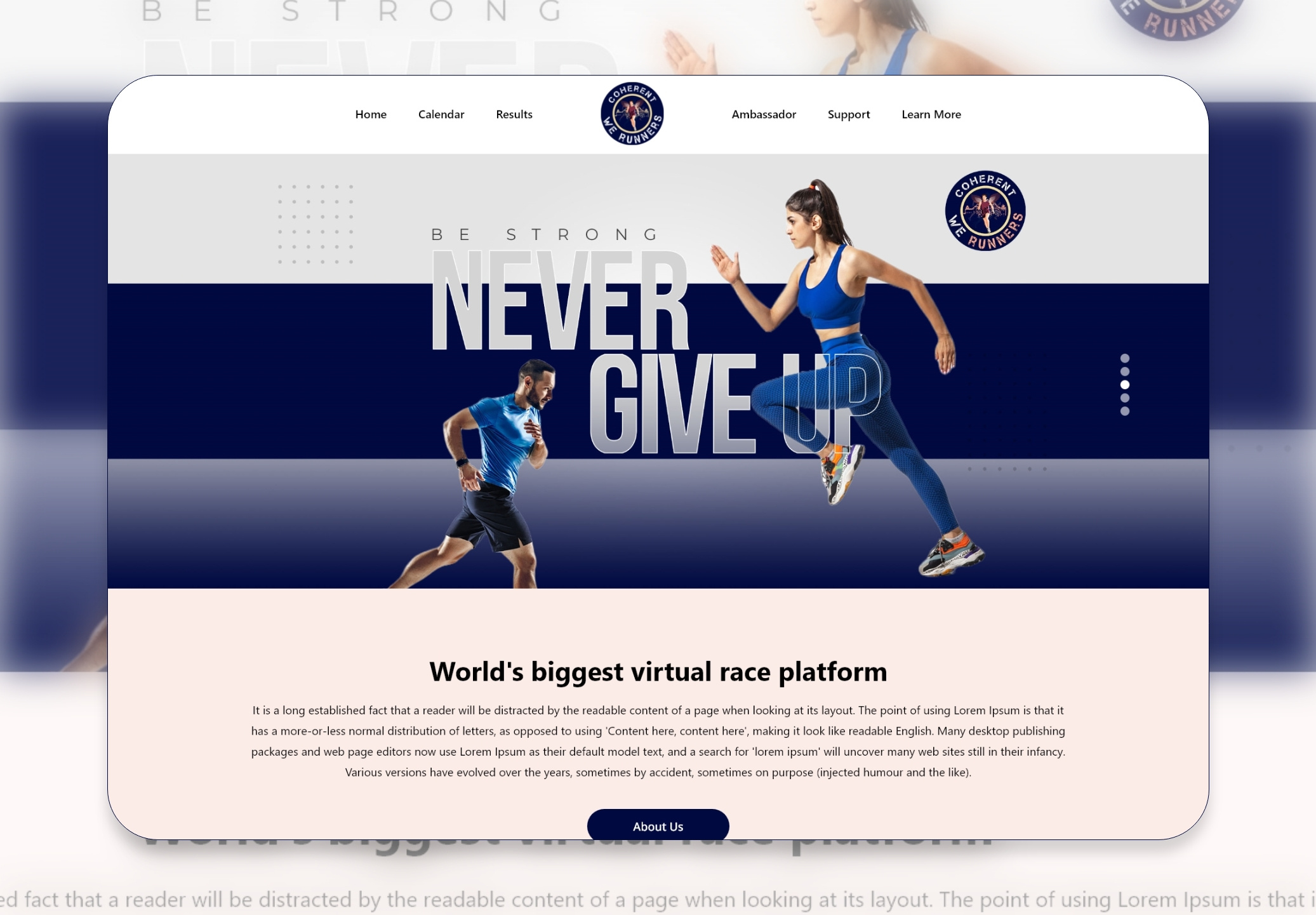Virtual Running Platform designs, themes, templates and downloadable ...