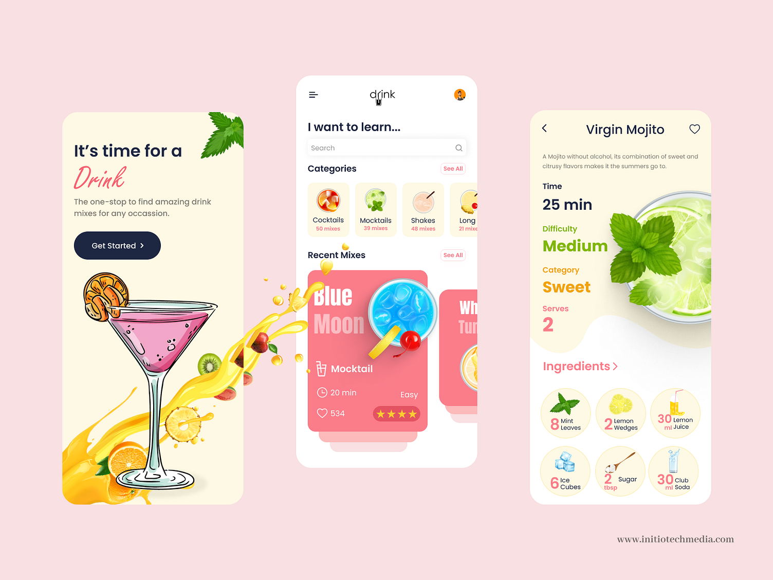Make Your Own Drink App Ui Design by Initio TechMedia Pvt Ltd on Dribbble