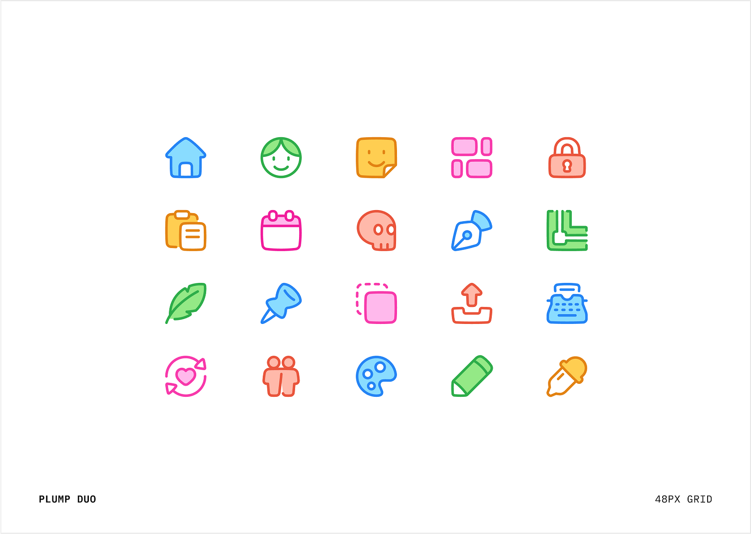Plump Icons - Cartoon Style Friendly Icons by Streamlinehq on Dribbble
