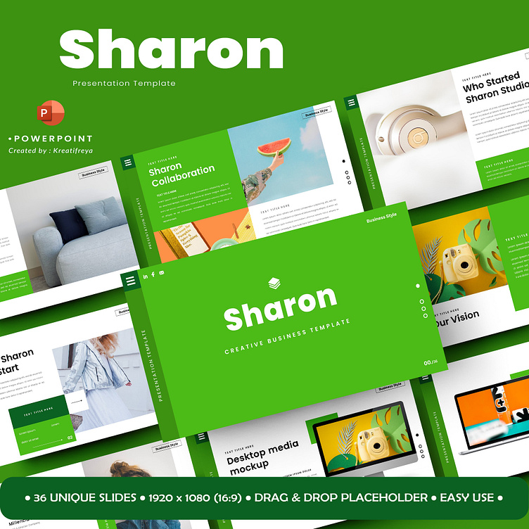 Sharon PowerPoint Presentation Template by Kreatifreya on Dribbble