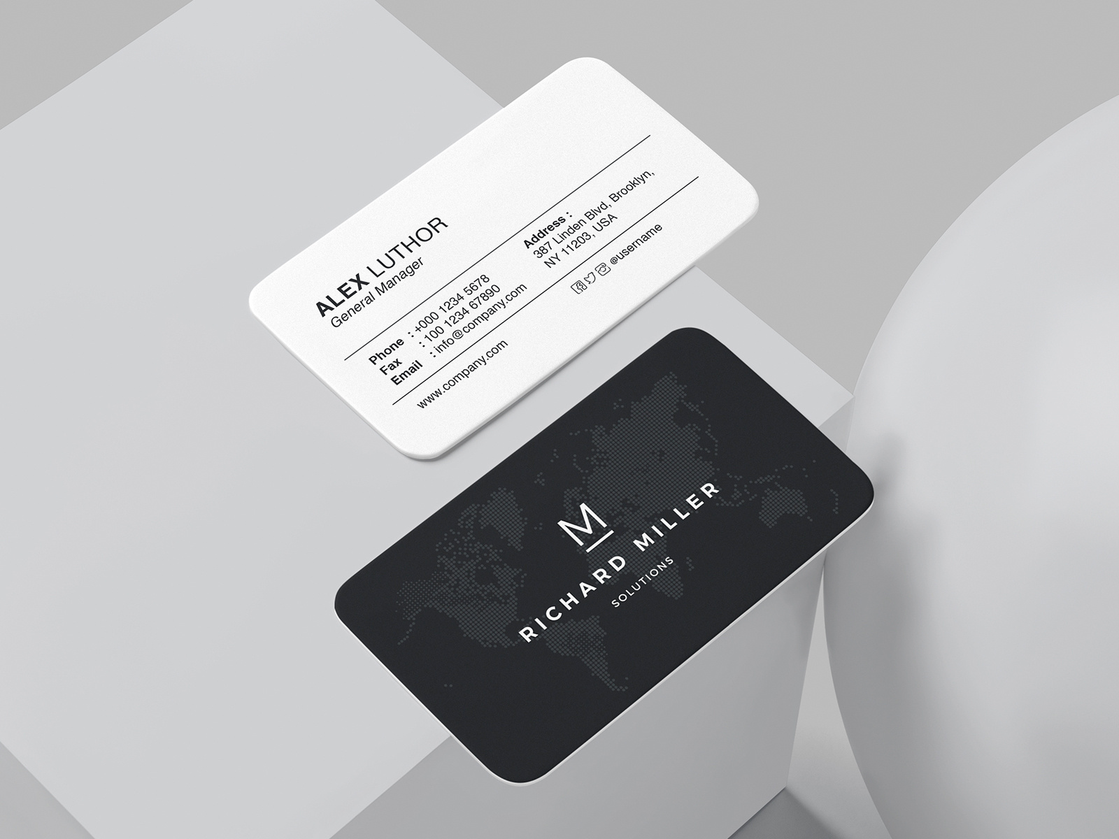 Free custom printable minimalist business cards design concept by MD ...