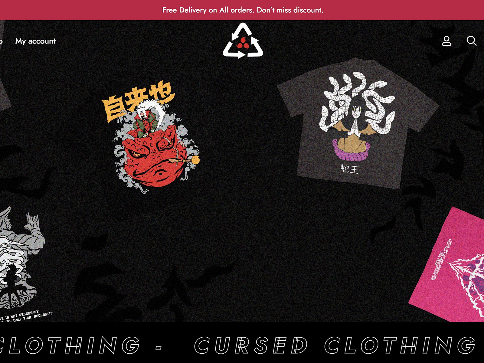 Cursed Clothing Anime Merchandise Website Design by Dasmesh Verma on ...