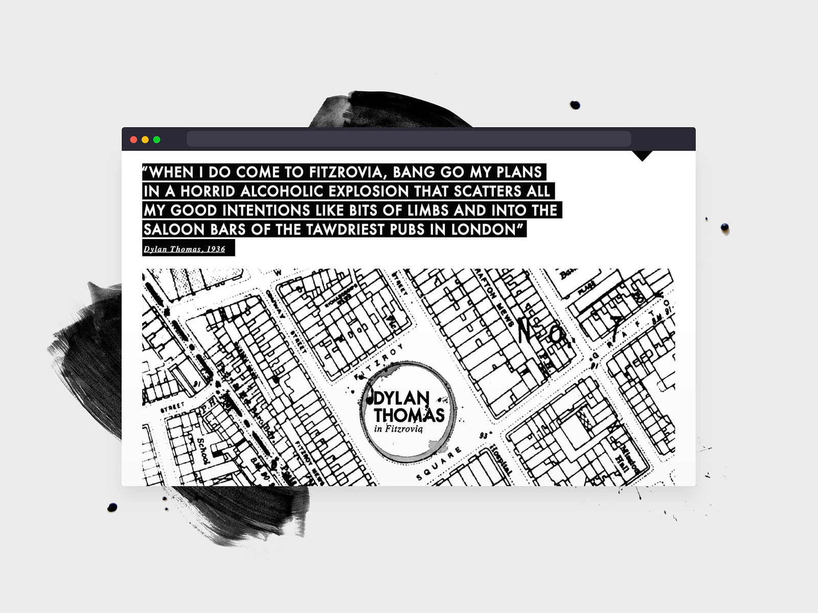 Dylan Thomas in Fitzrovia by Tom | Seear Design Ltd on Dribbble