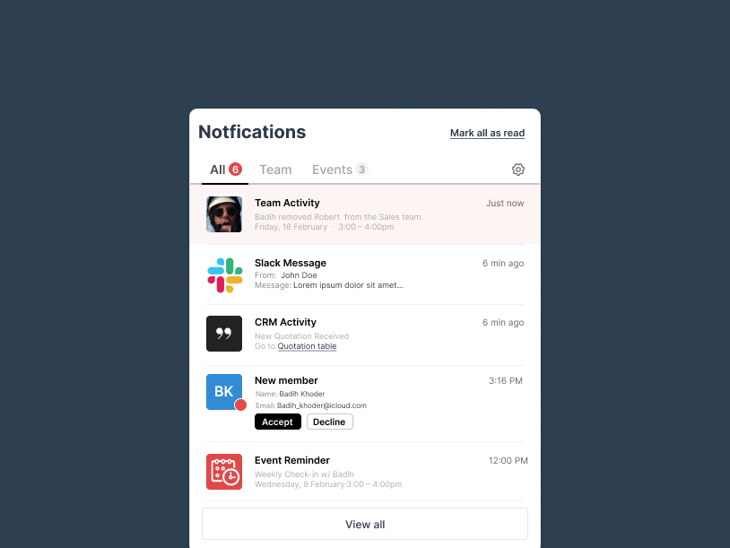 Notifications Design System by Badih Khoder on Dribbble
