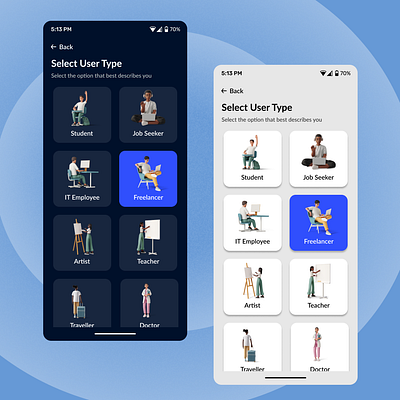 Select User Type #DailyUI Day-64 by M kyathi Veera Venkat on Dribbble