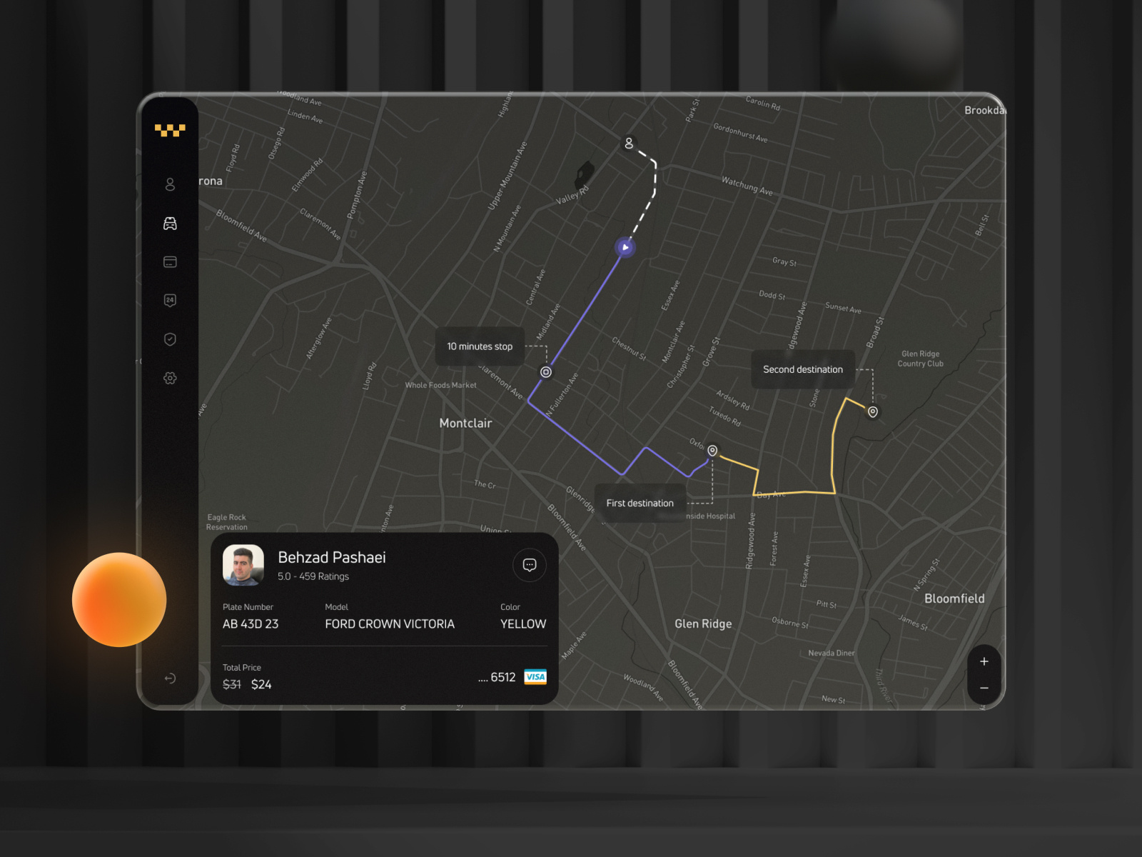 🚘 Ride Sharing | Online Taxi App by behzad pashaei for oddes on Dribbble