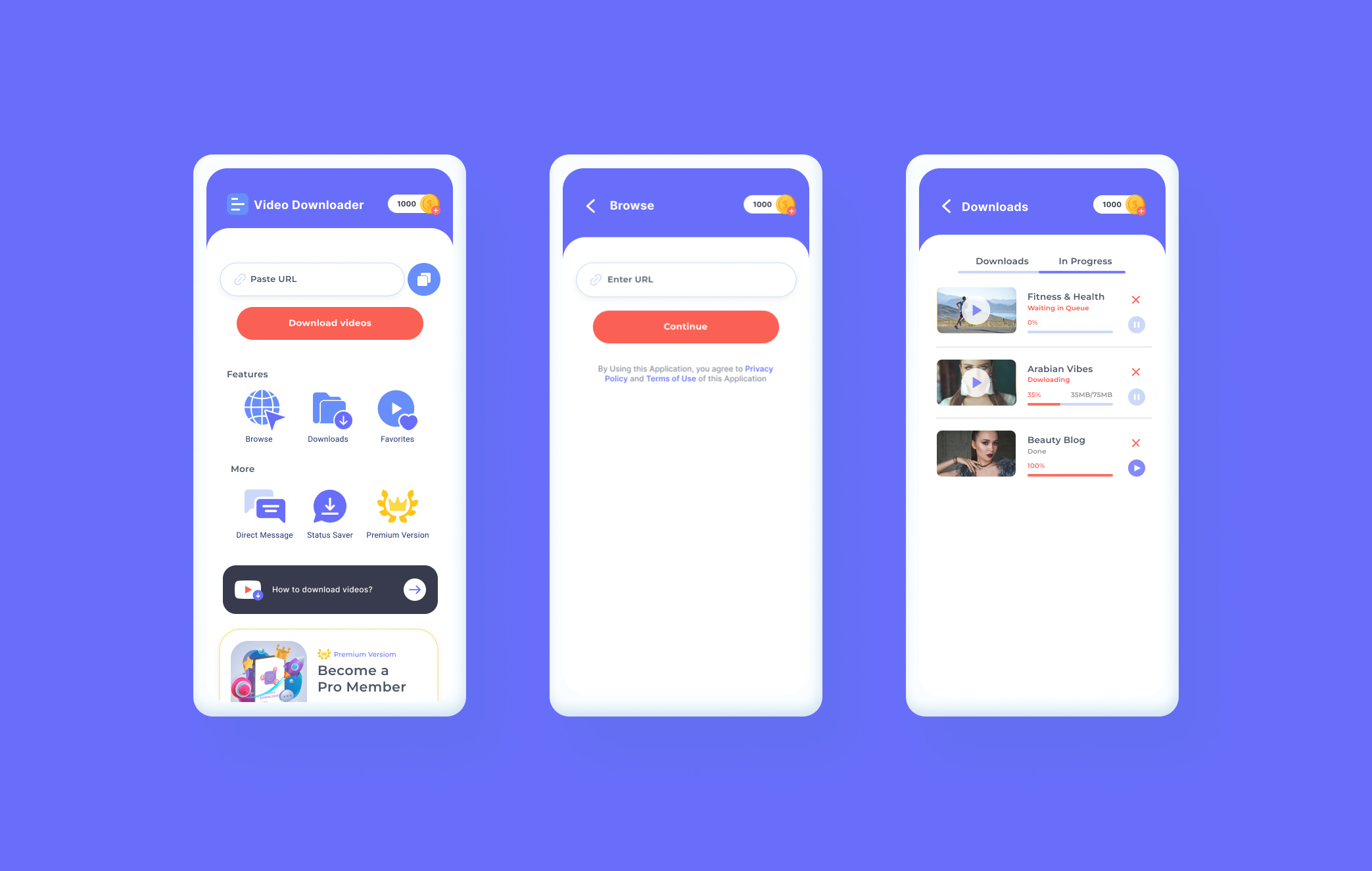 Downloader Mobile App by Abeeha IT Services on Dribbble