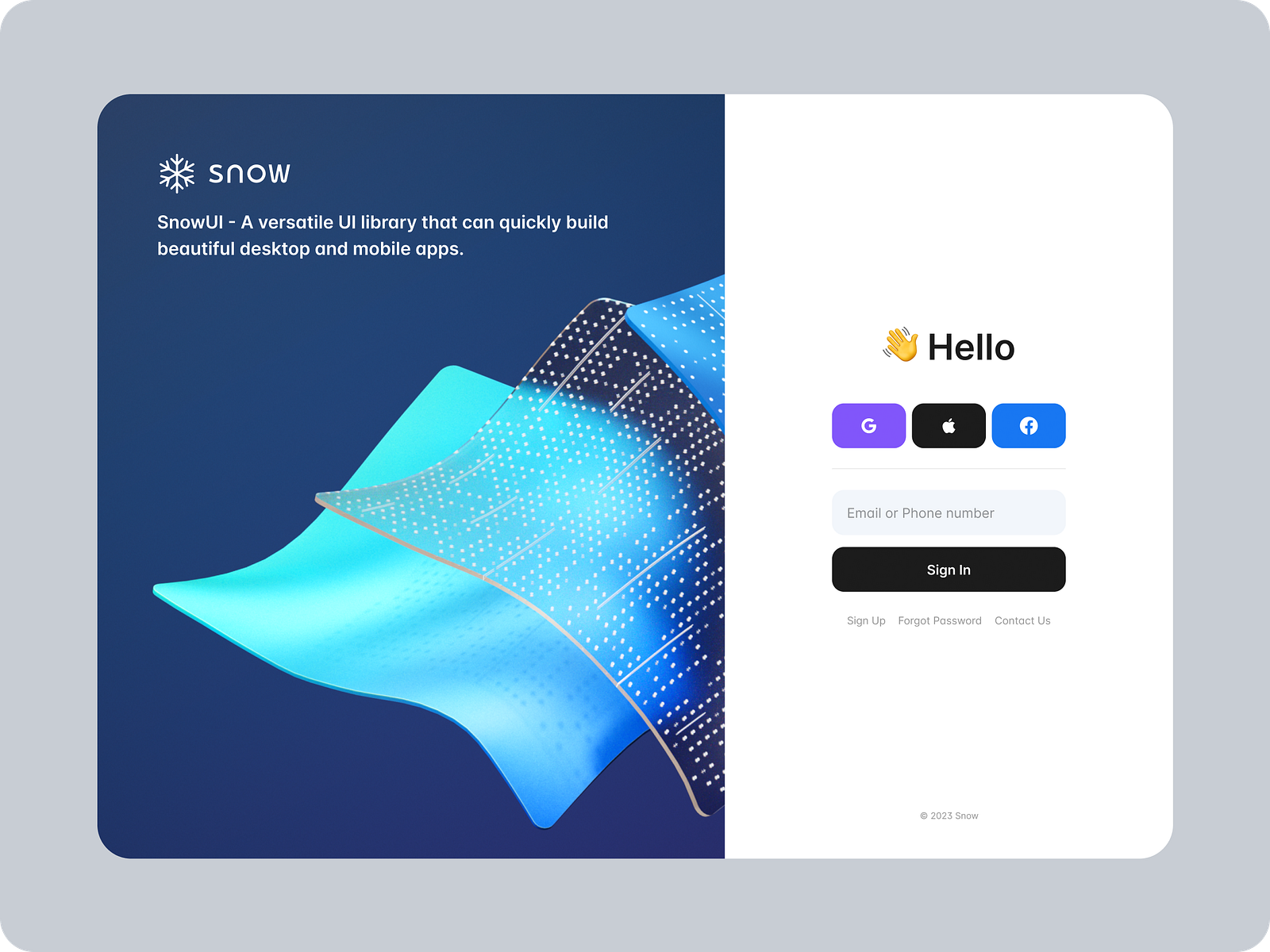Sign In Page by ByeWind on Dribbble