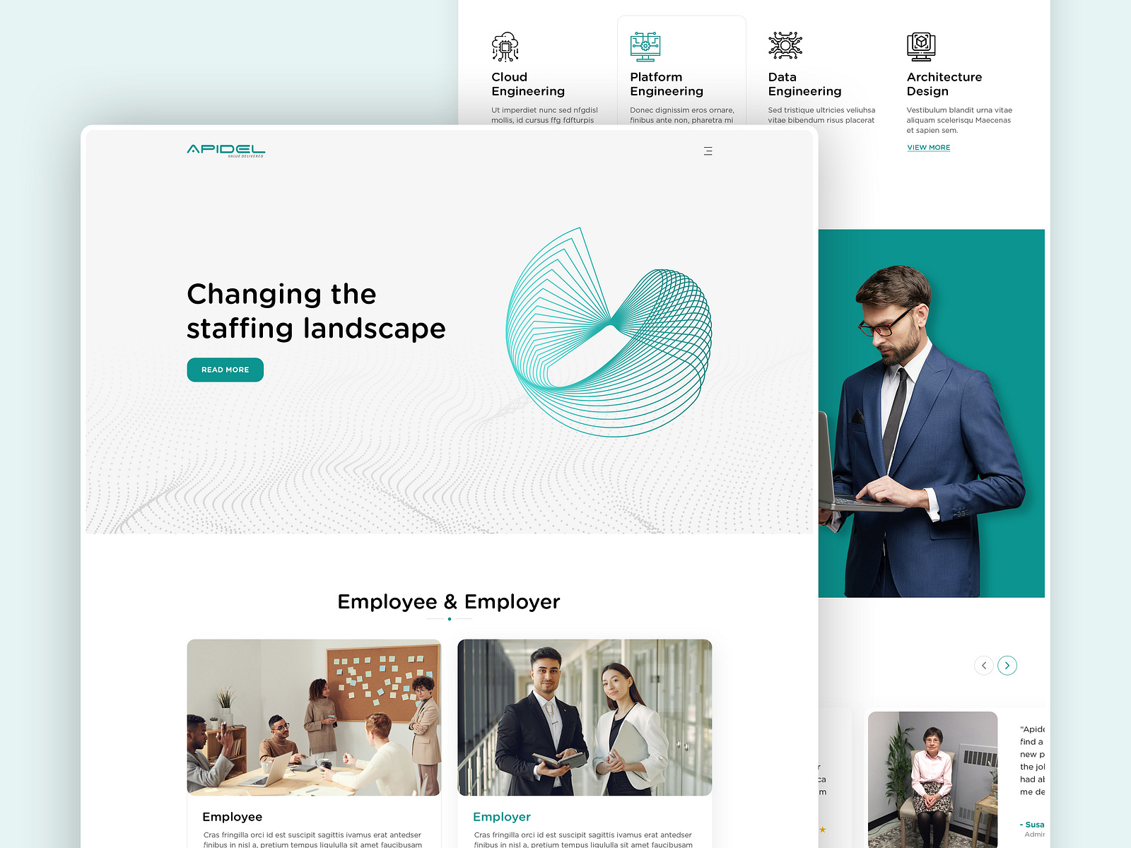 Apidel Tech Web Site Design: Landing Page / Home Page UI by Samir Mulashiya on Dribbble