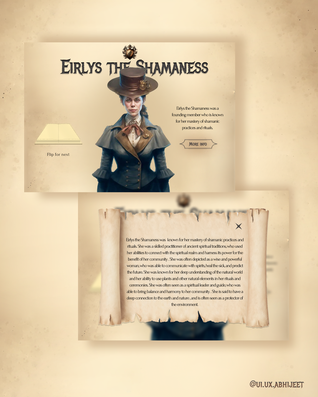 Vintage Spellbinders' Society website by Abhijeet Dange on Dribbble