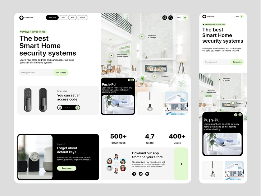 Smart House UI by Bogdan Falin for QClay on Dribbble
