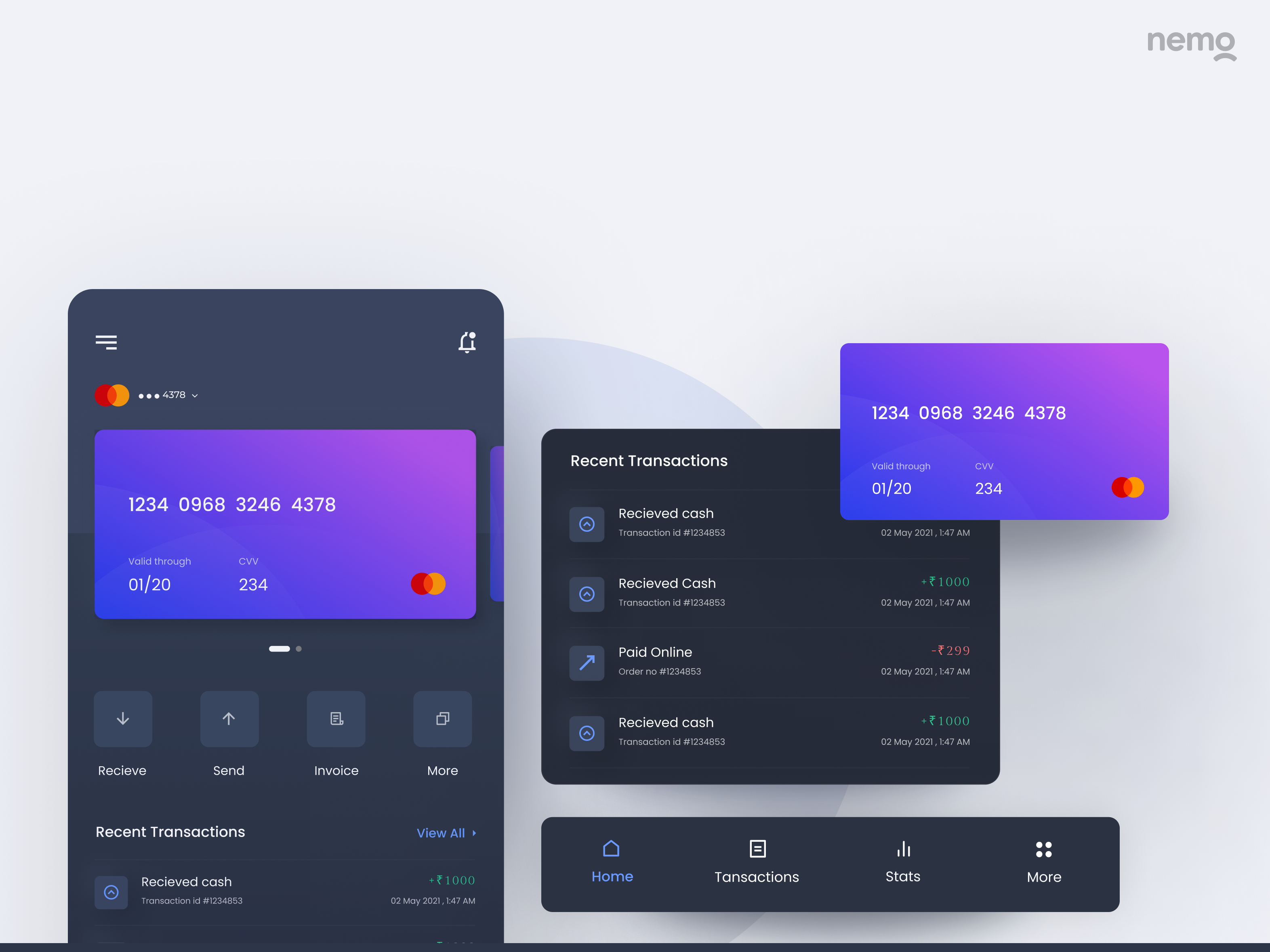 Neo Bank App UI by Pakhi Tiwari on Dribbble