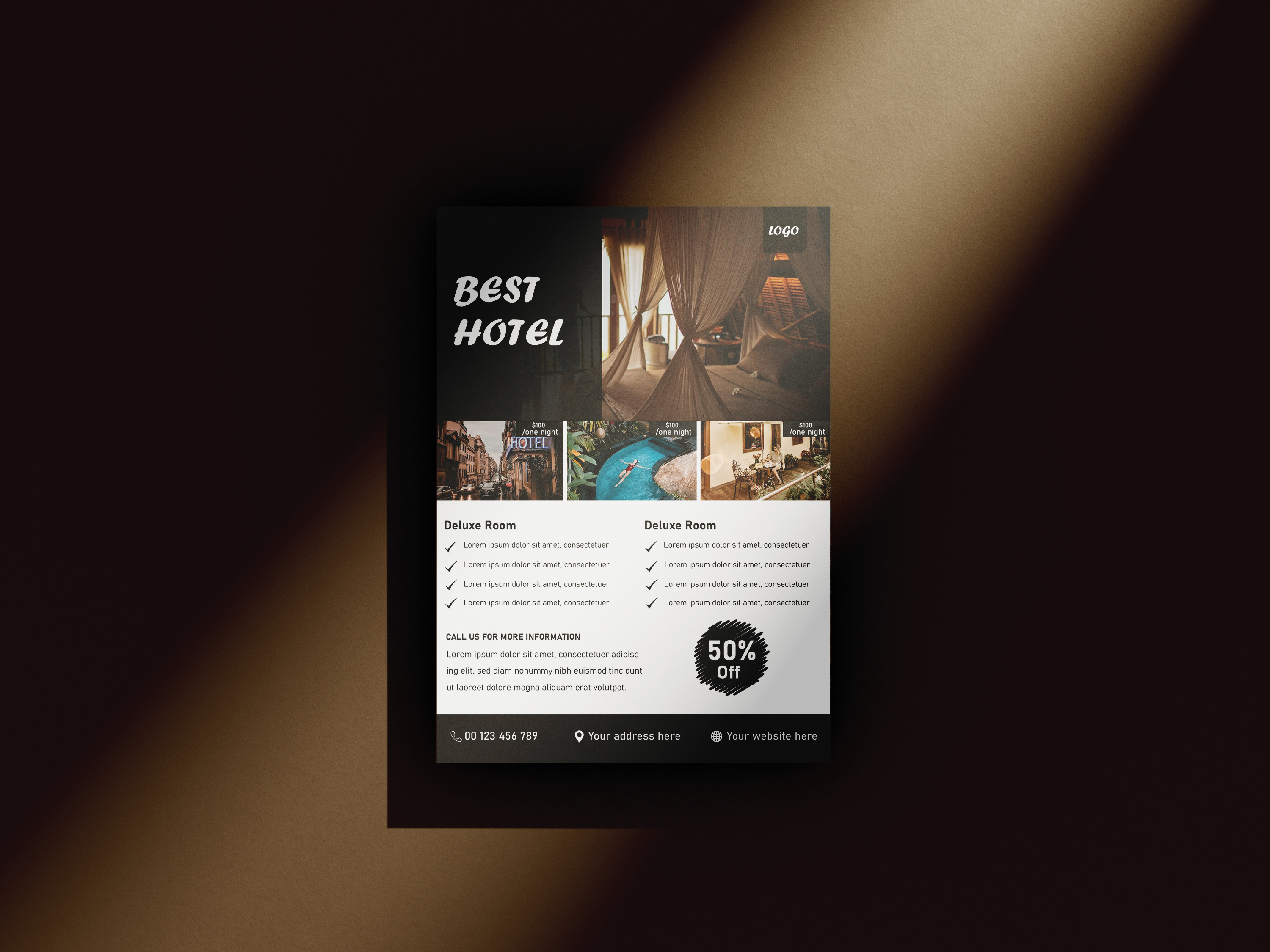 Best hotel service flyer template design. by ROYAL IT LAB on Dribbble