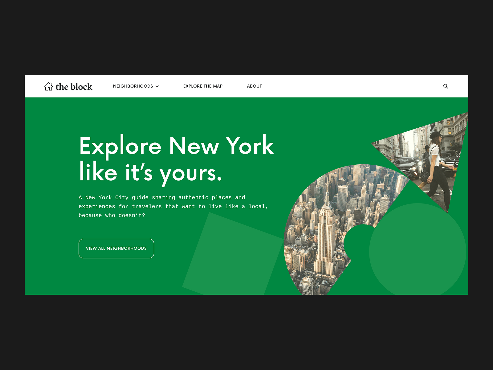 The Block - City Guide website by Suhail Amar on Dribbble