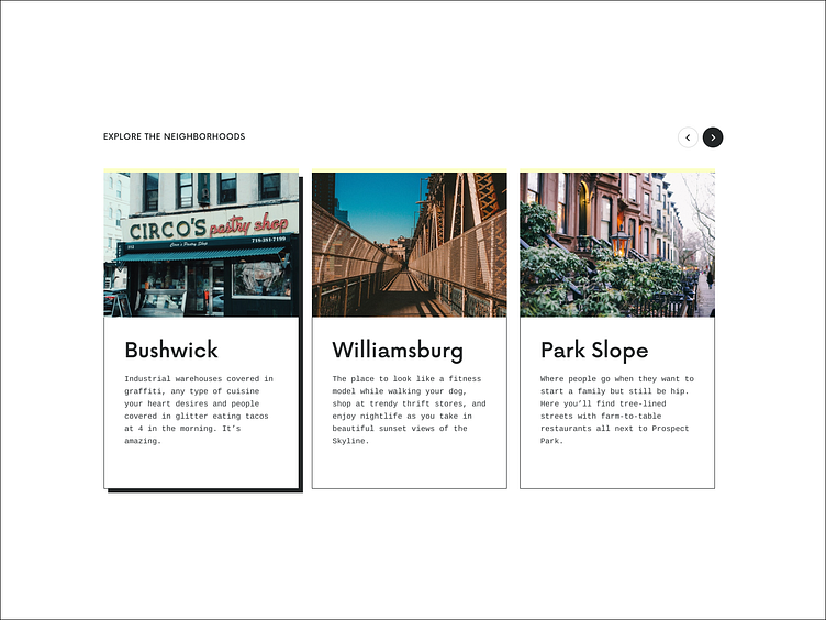 The Block - City Guide website by Suhail Amar on Dribbble