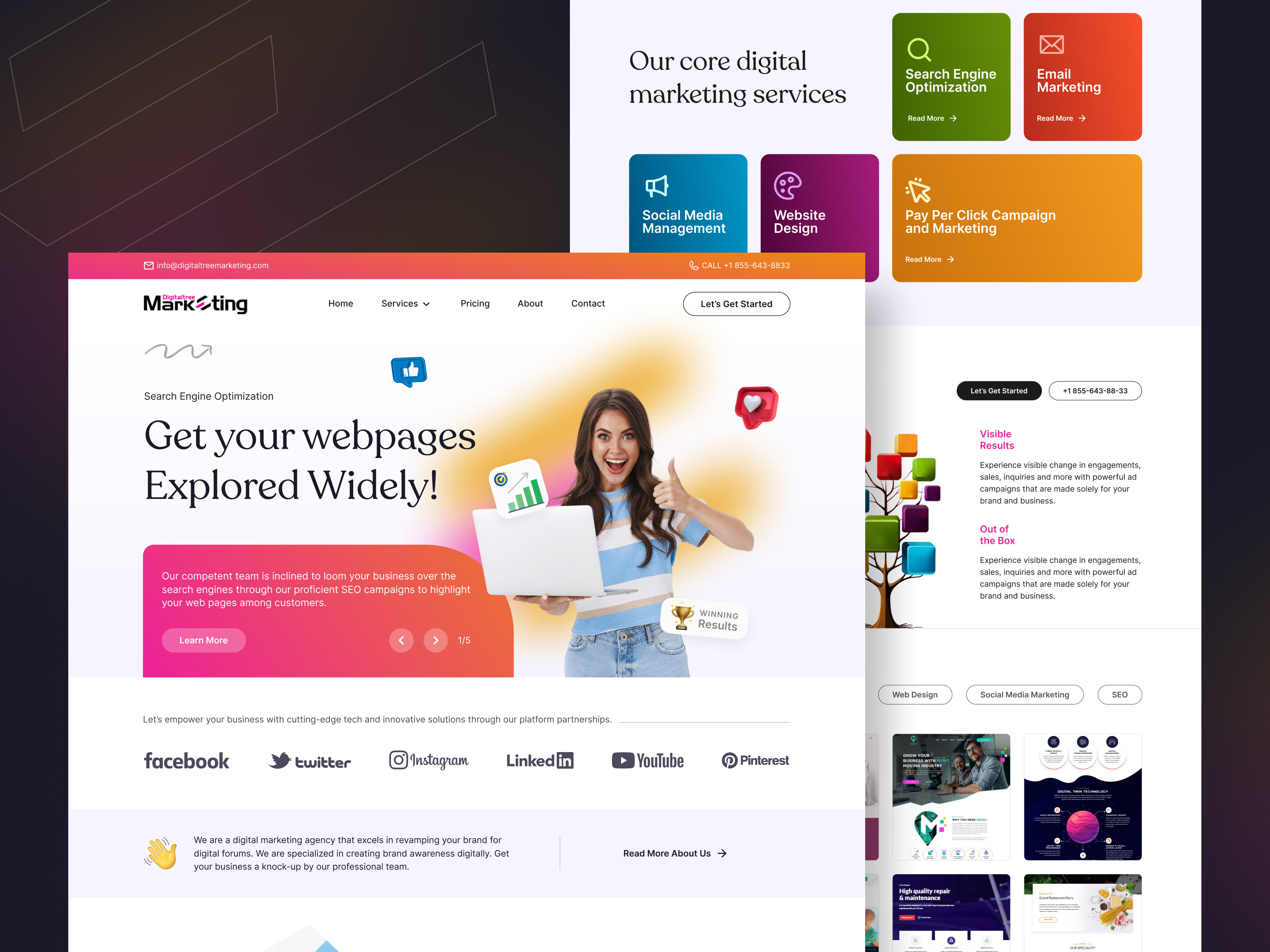 Digital Marketing Website Landing Page by Umair Ulhaque on Dribbble