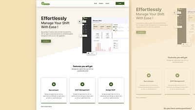 Shift management software landing page design by Chris OC on Dribbble