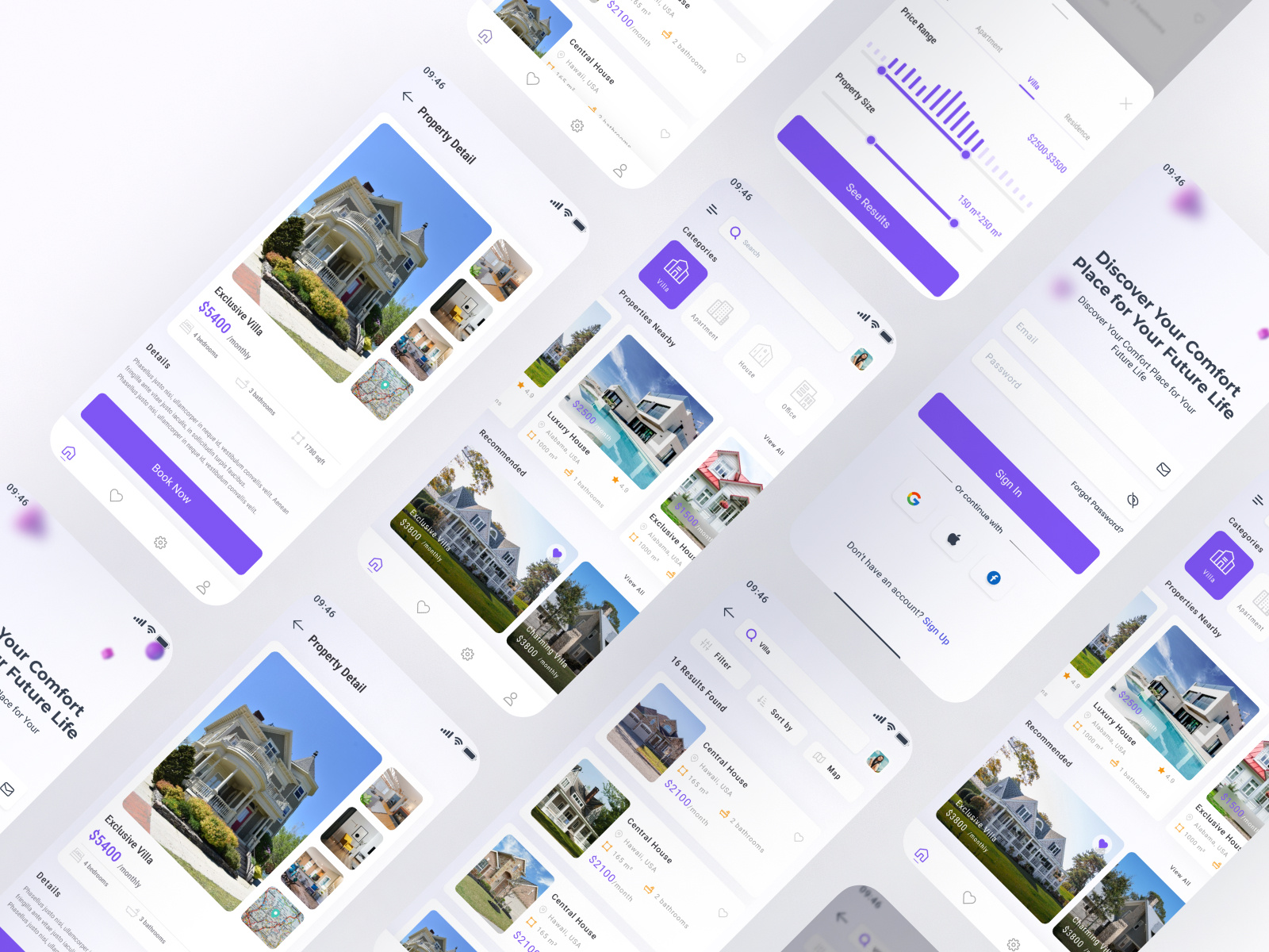 Property Rental App UI/UX Design by M Ahmed Akram on Dribbble