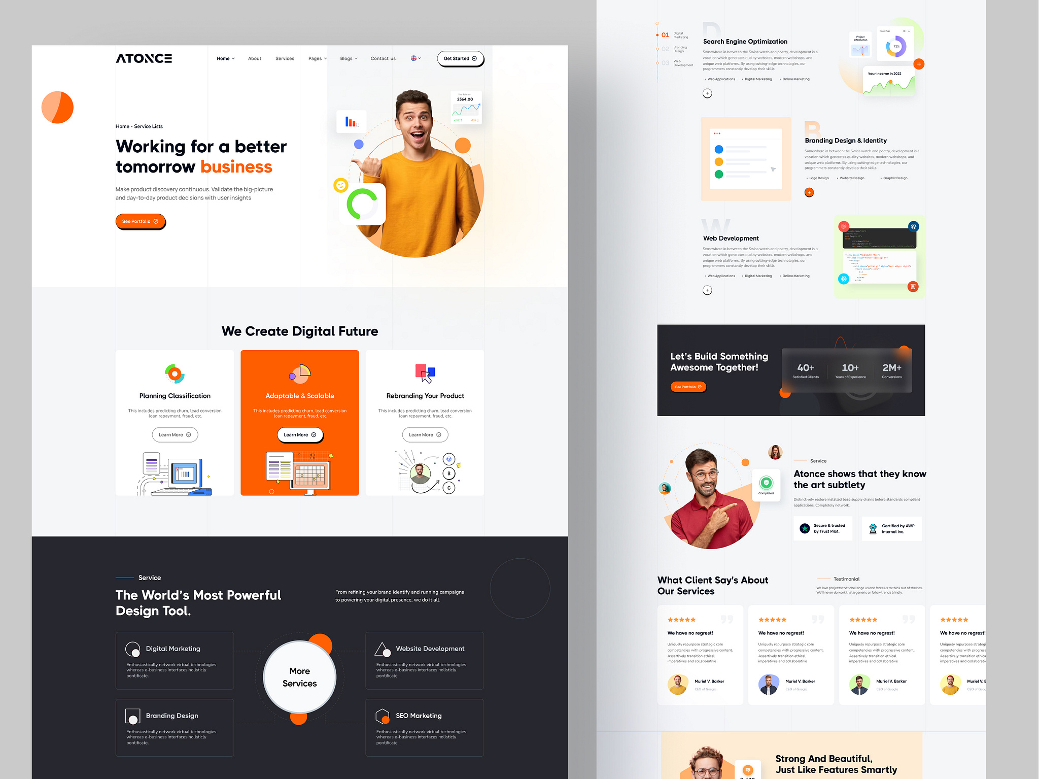 Digital agency website service page design by ThemeTags 🏅 on Dribbble