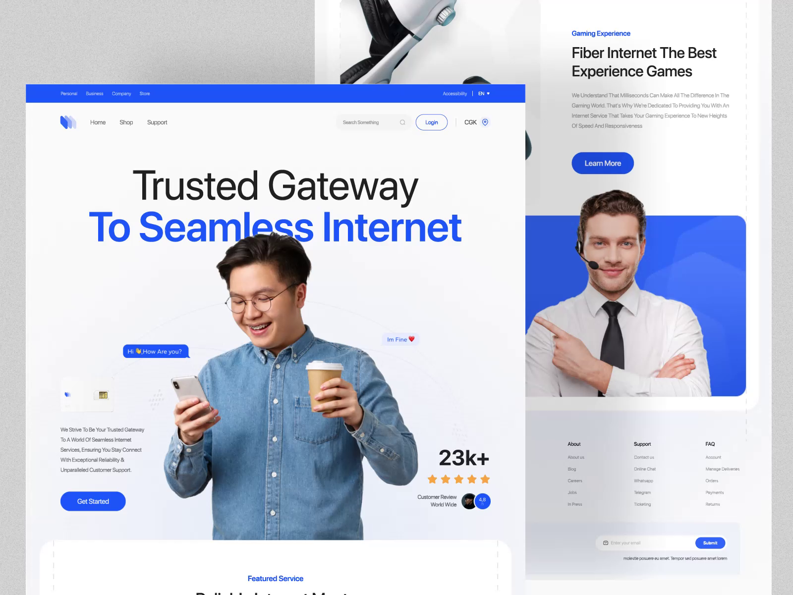 In- Internet Service Provider Website(Animation) by Iman for Awe Design ...