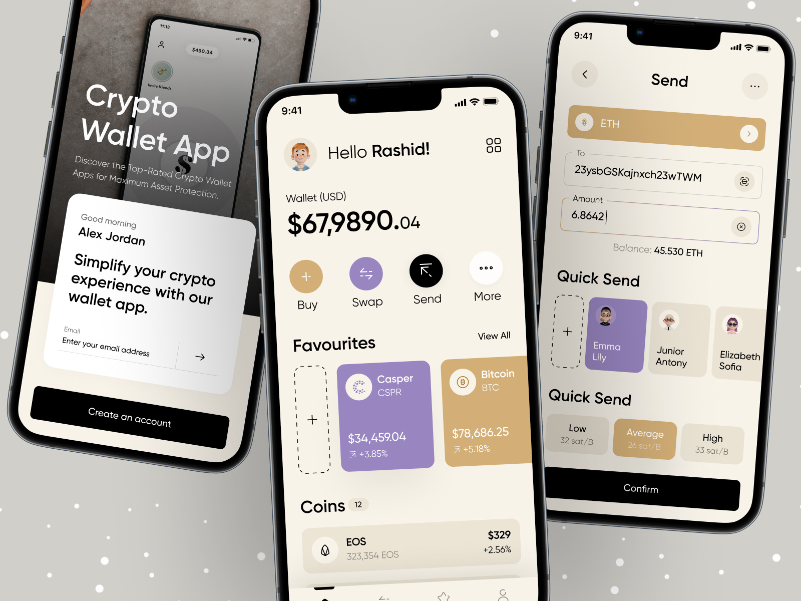 Crypto Wallet App Ui By Ofspace Ux Ui On Dribbble