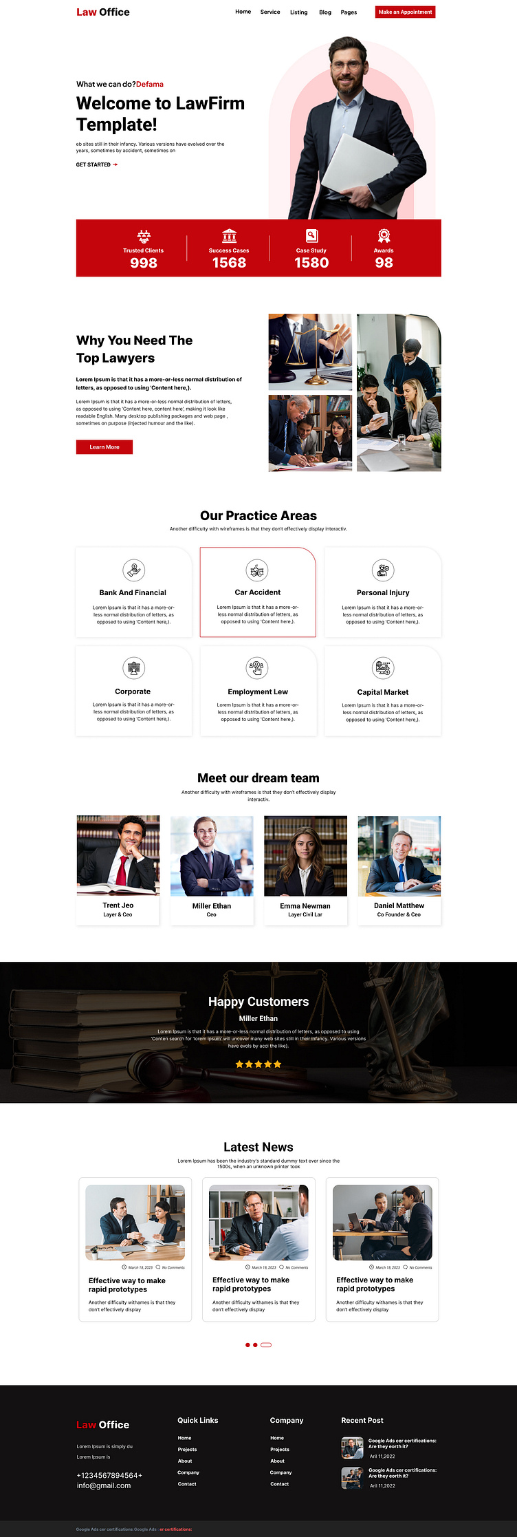 Law Firm Website UI Design by Genius Ocean on Dribbble