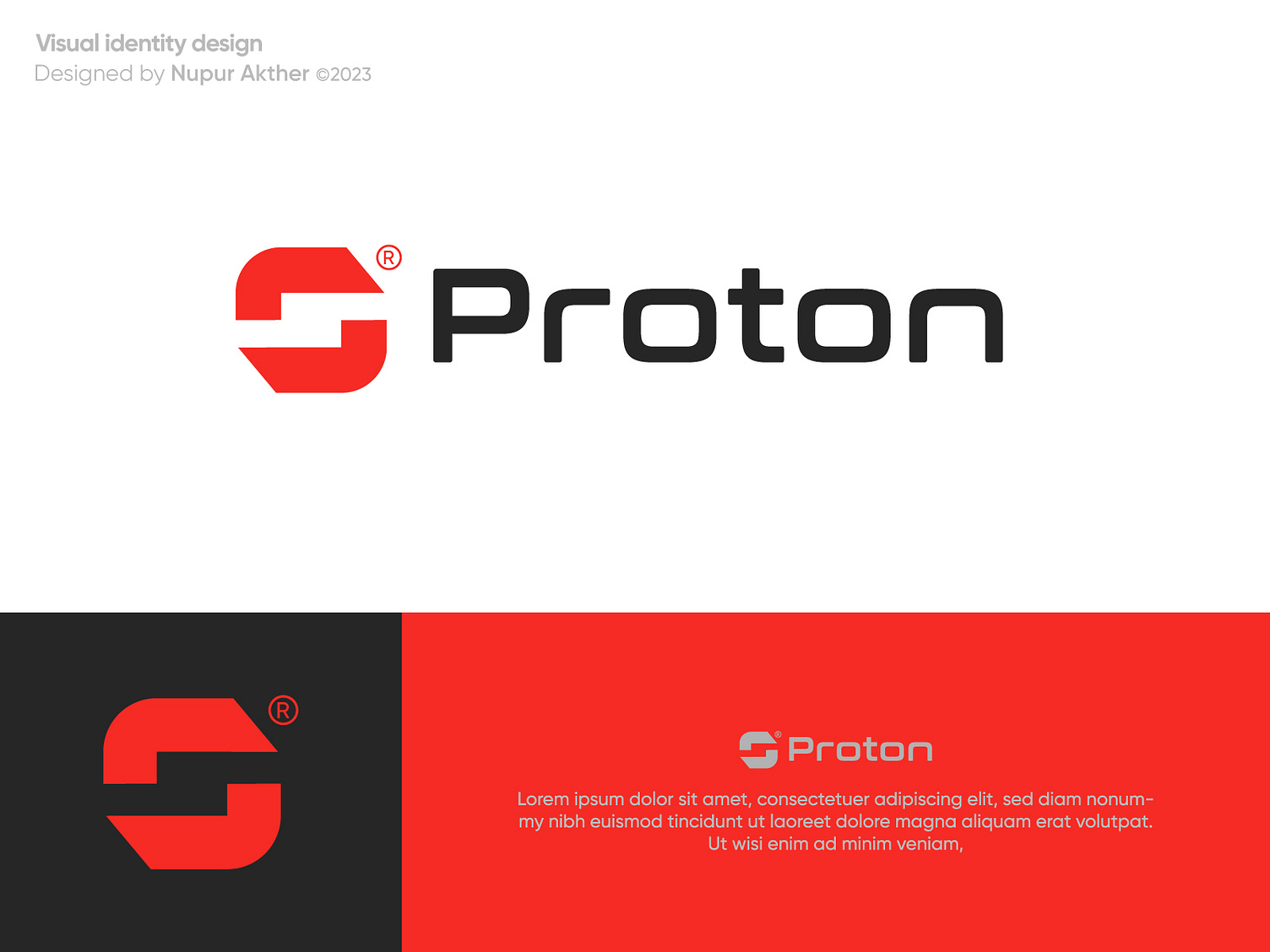 Proton logo design by Nupur Akther - Logo Designer on Dribbble