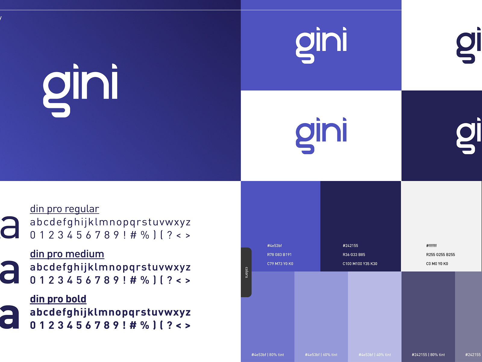 gini identity by Mark Vilther on Dribbble
