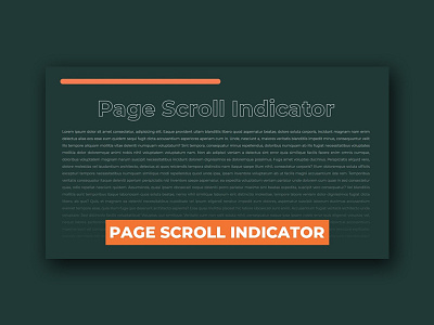 Javascript Page Scroll Indicator by divinectorweb on Dribbble