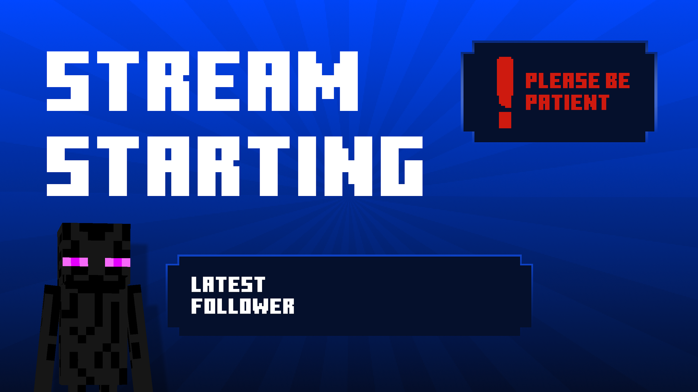 'Starting Soon' overlay for a Minecraft themed Twitch channel by ...