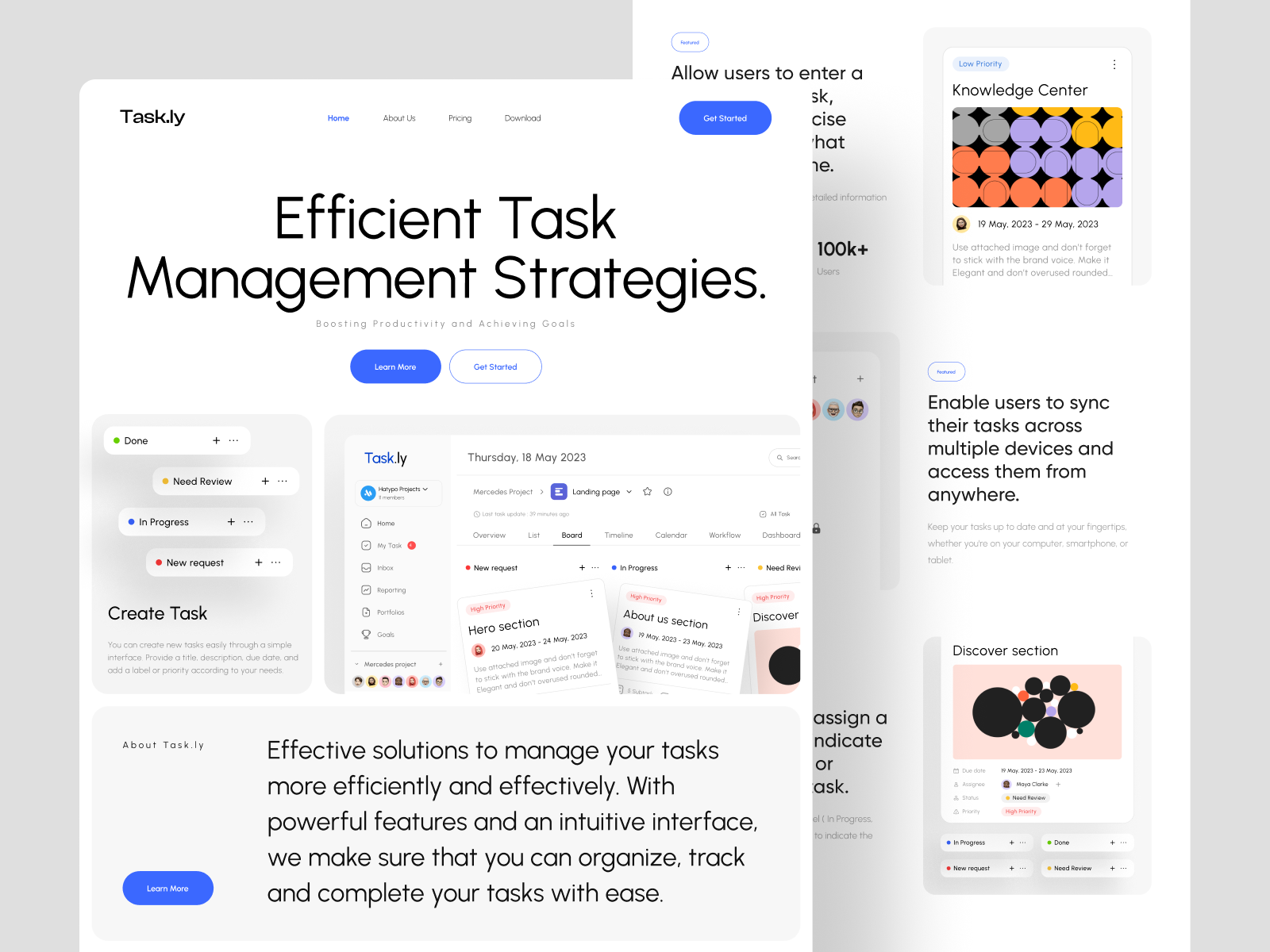 Task Management Landing Page by Faza Dzikrulloh for Hatypo Studio on ...