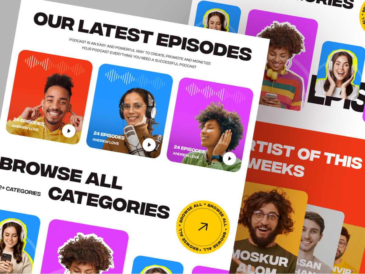 Talks - Podcast Landing Page by Foysal on Dribbble