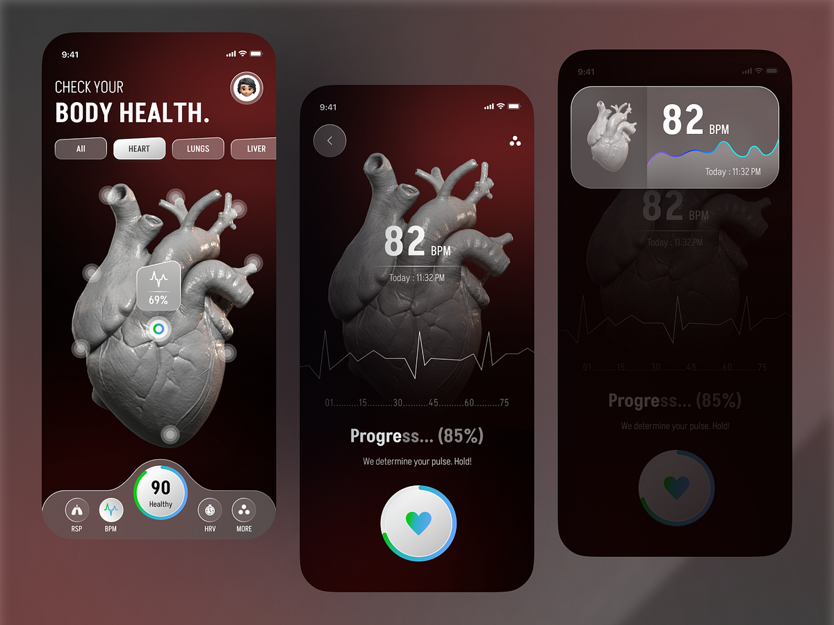 Healthcare Tracker Mobile App Design by MQoS UI/UX for MultiQoS on Dribbble