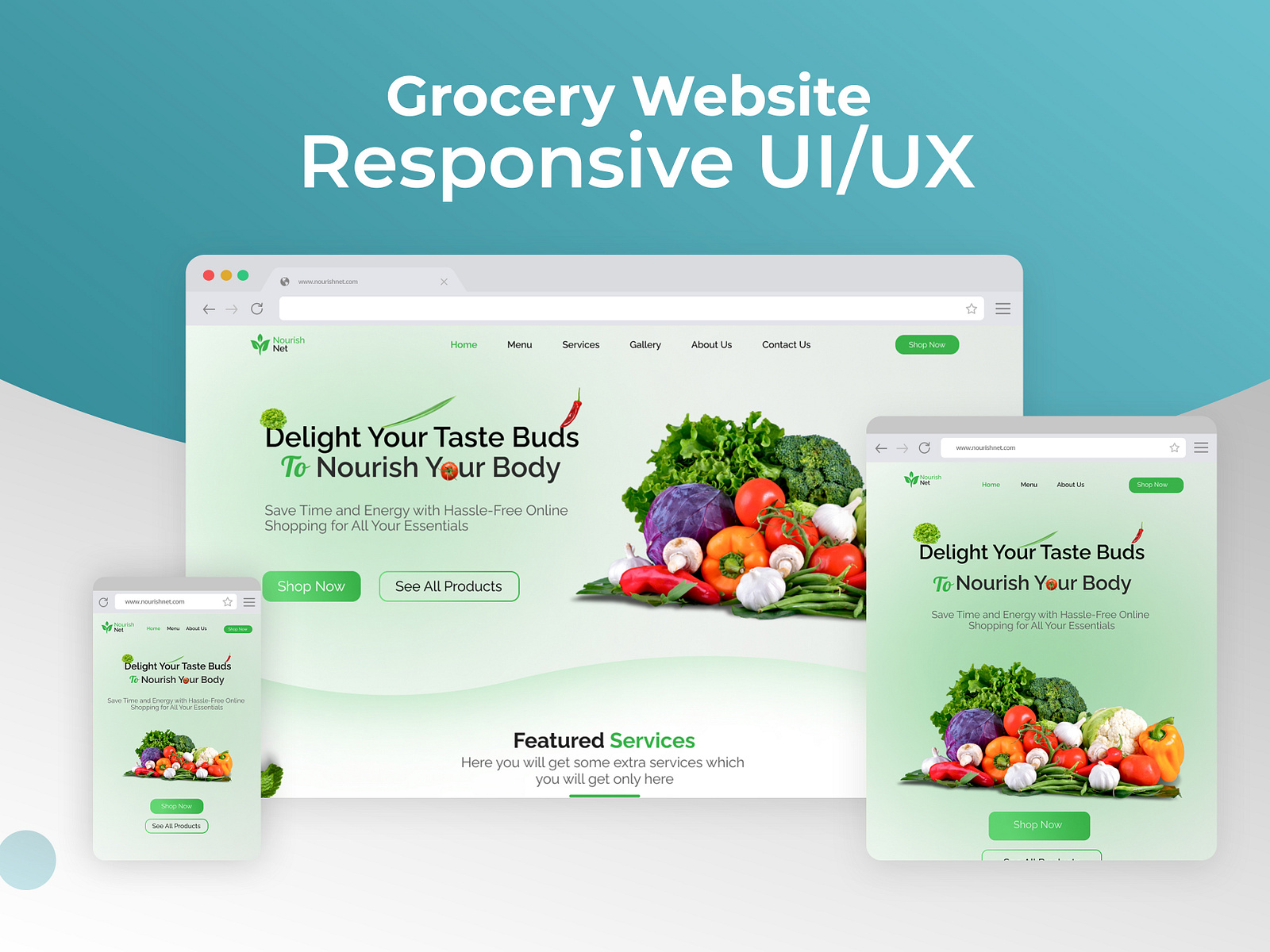 Grocery Website Responsive Design by Nabeel Ahmad on Dribbble