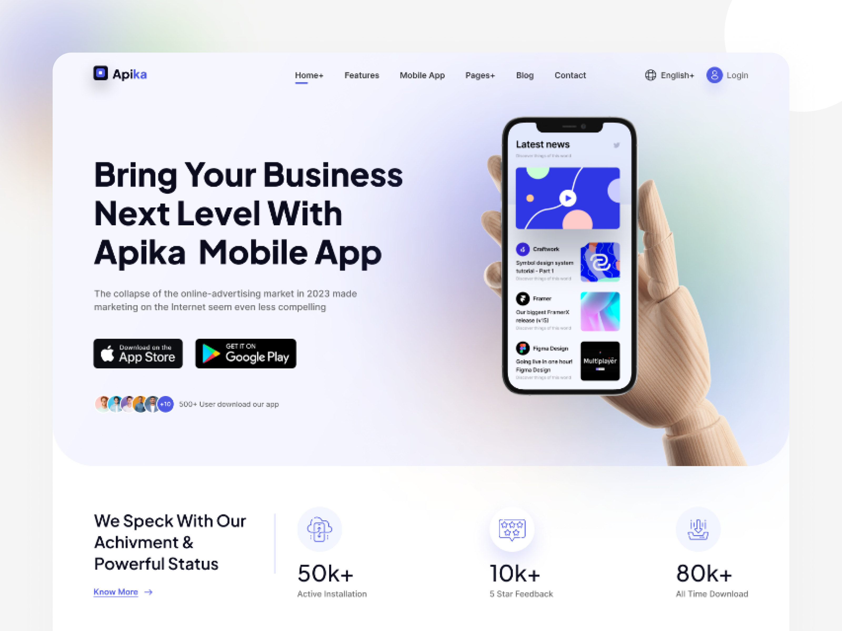 Mobile App Landing Page by Abdur Razzak 🏅 on Dribbble