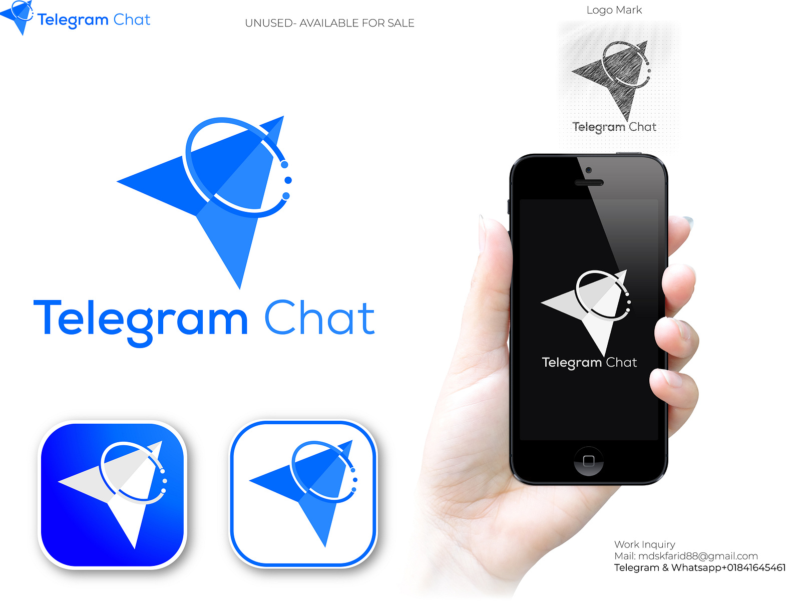 Telegram Chat Logo by Farid | Logo Designer on Dribbble