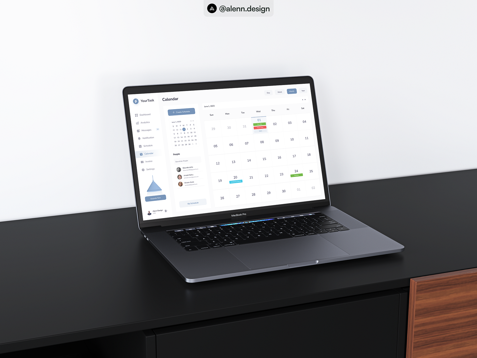 Dashboard , Sidebar , Calendar - UI Design Concept 😀 😍 by Alenn.design ...