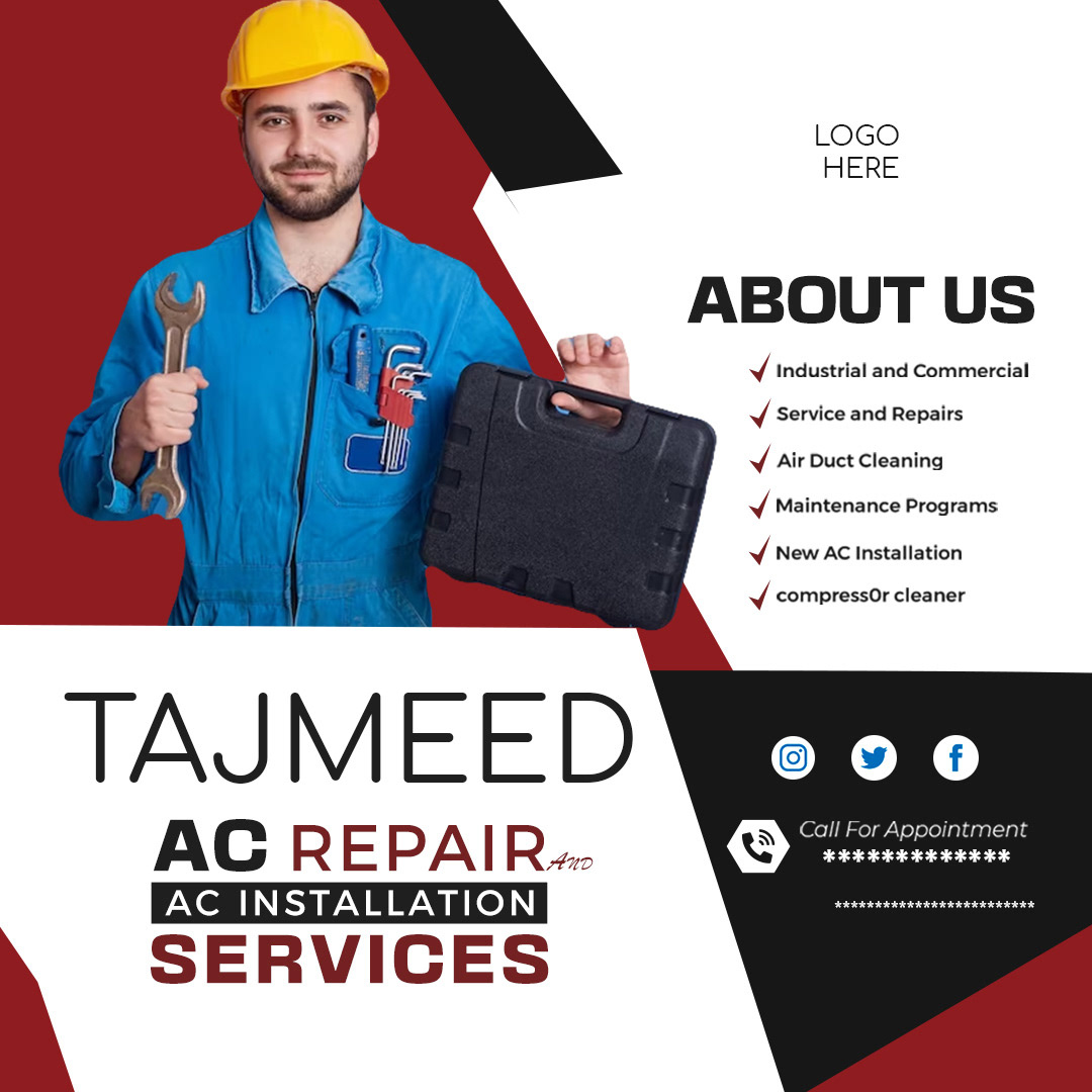 Social Media Post Designs Of AC Repair Company by Agencies 365 on Dribbble