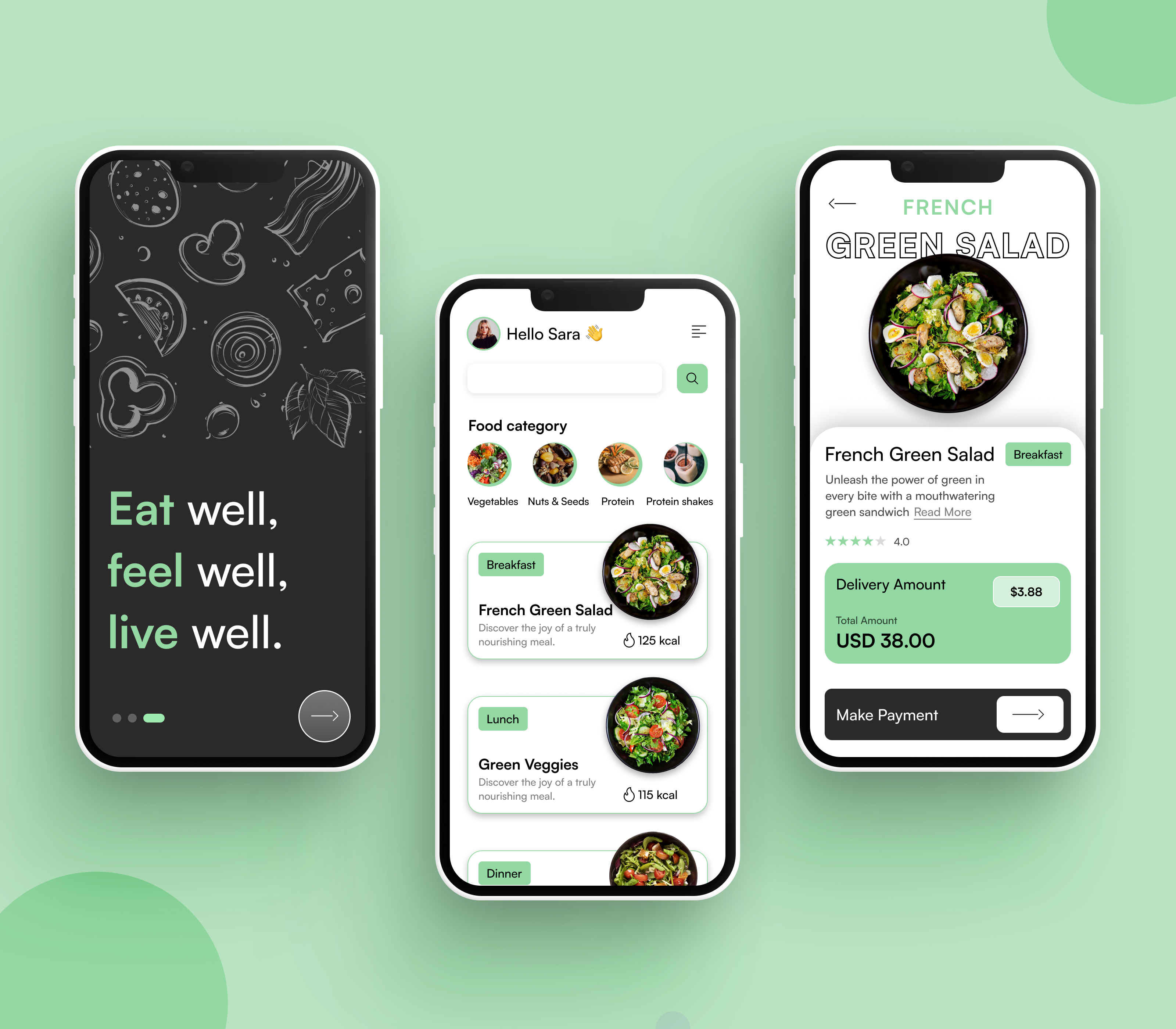 Healthy Food Delivery App UI by Deonde on Dribbble