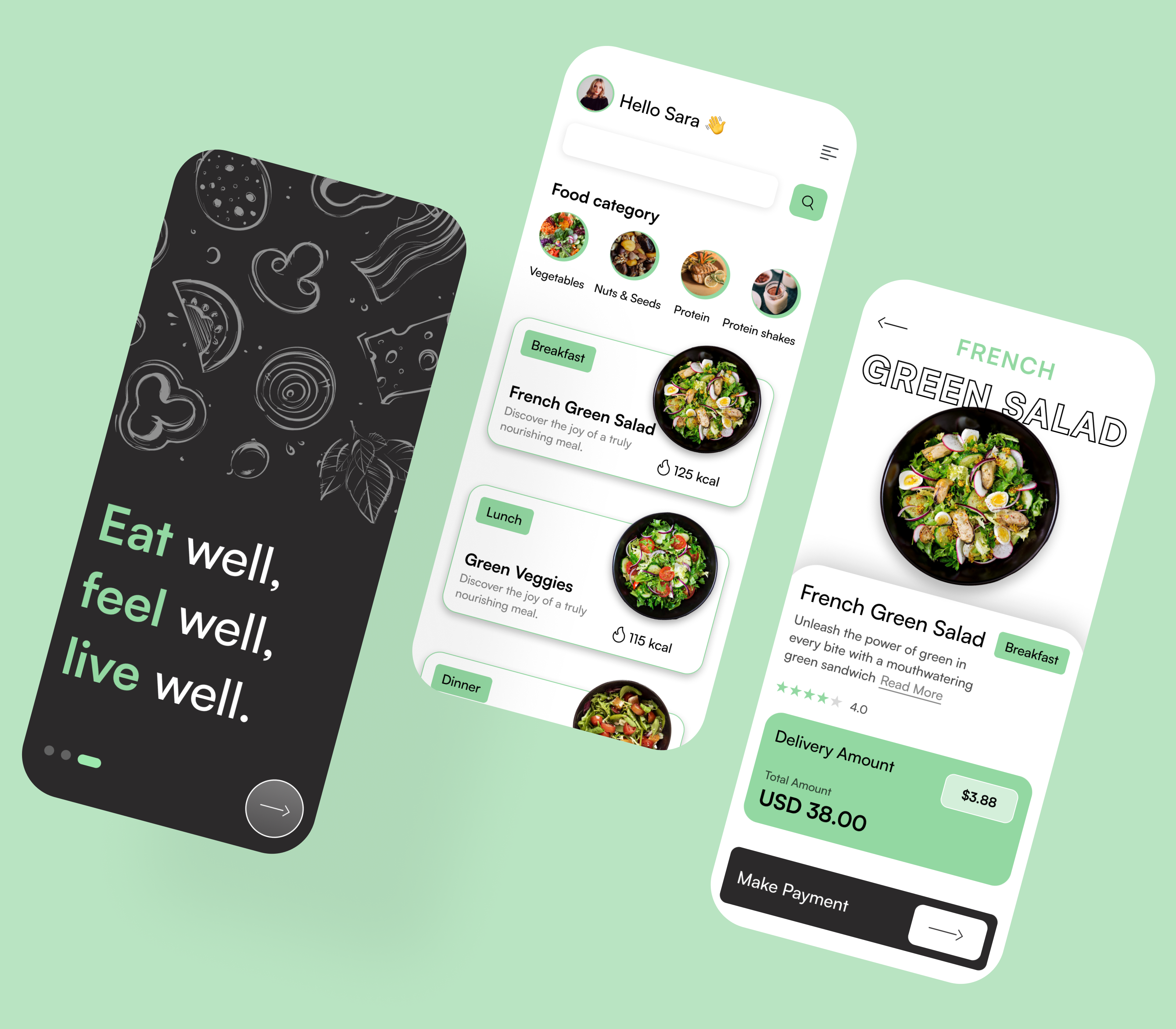 Healthy Food Delivery App UI by Deonde on Dribbble