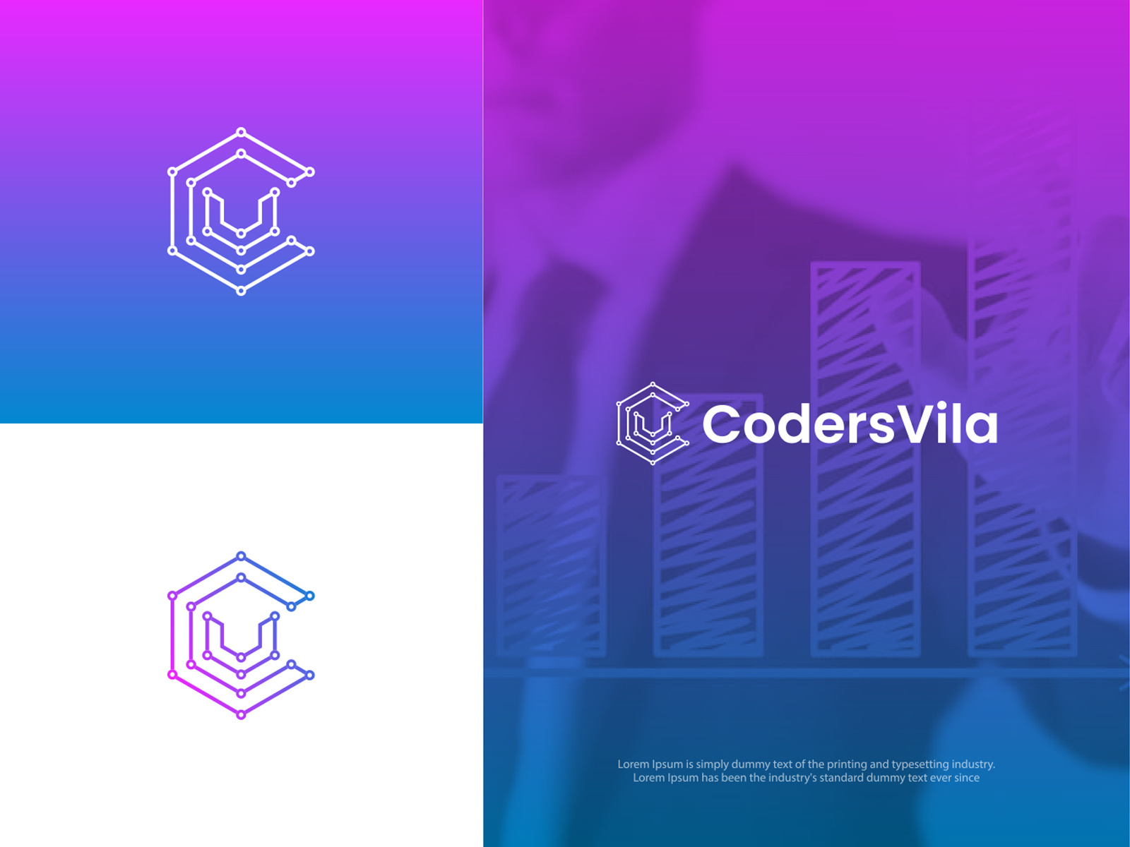 CV Logo Design--Letter Logo by Naim Uddin on Dribbble