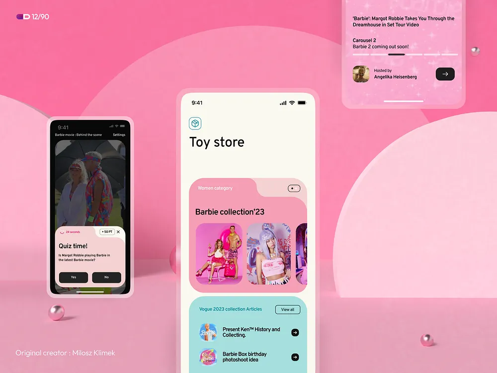 Barbie Toy UI designs, themes, templates and downloadable graphic ...