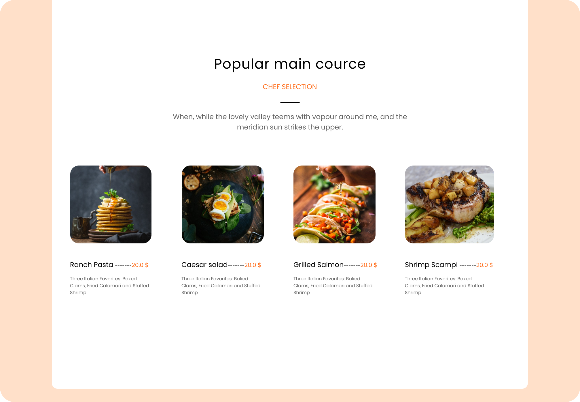 Tasty Trails Restaurant Landing page by Dhanabal on Dribbble