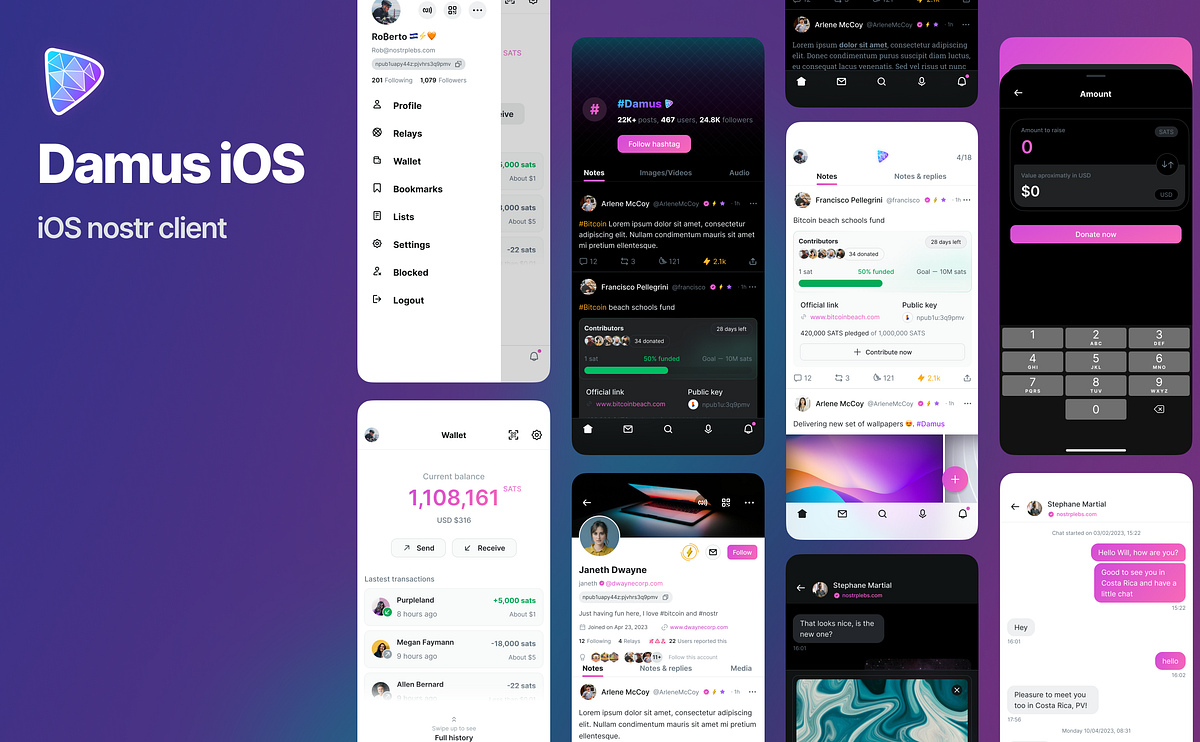 Damus iOS massive redesign by Roberto Agreda on Dribbble