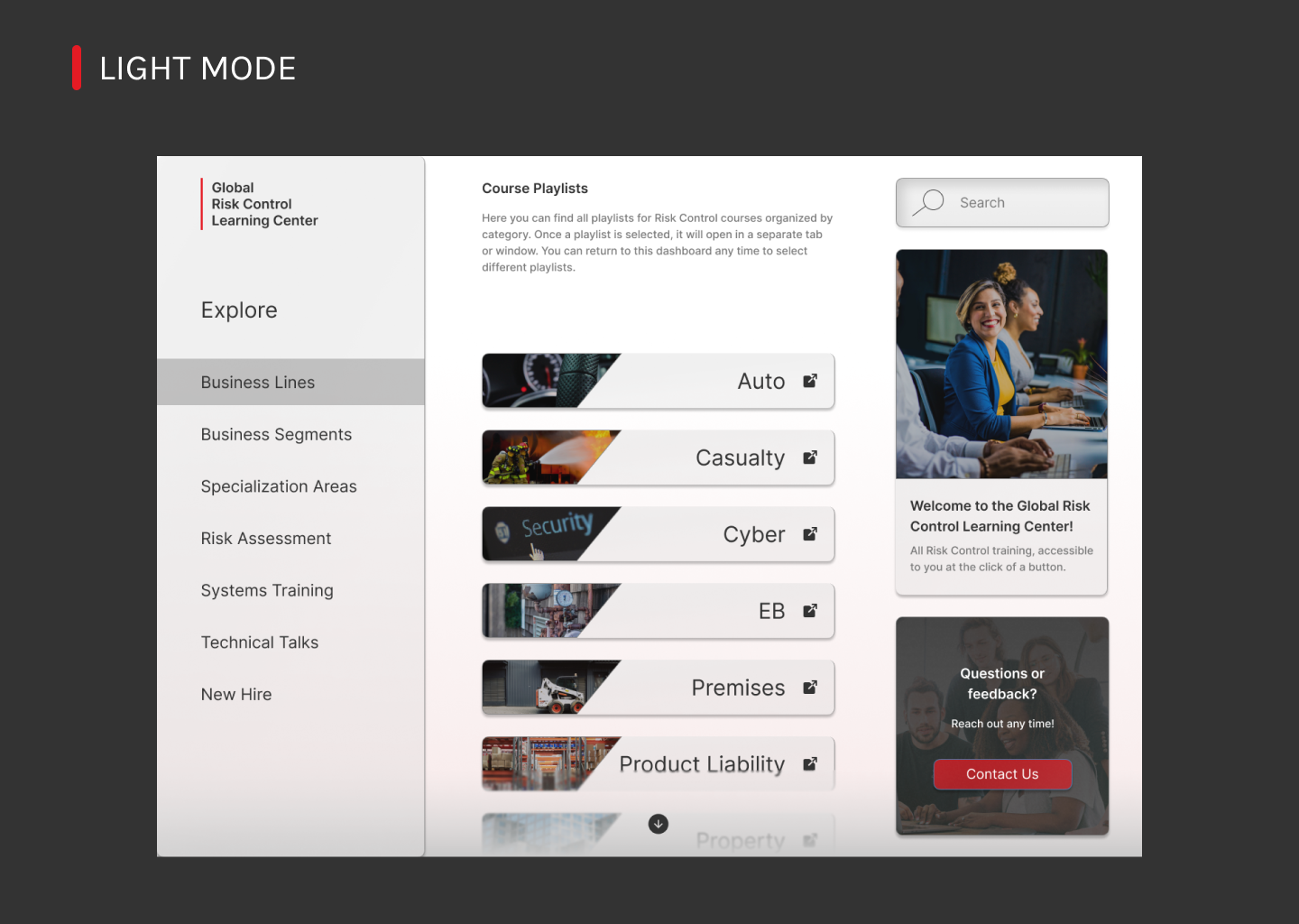 Learning Center Dashboard by James Feeman on Dribbble