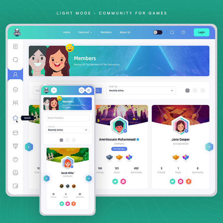 community games website 🎮 by AmirHossein Gharamohammadi on Dribbble