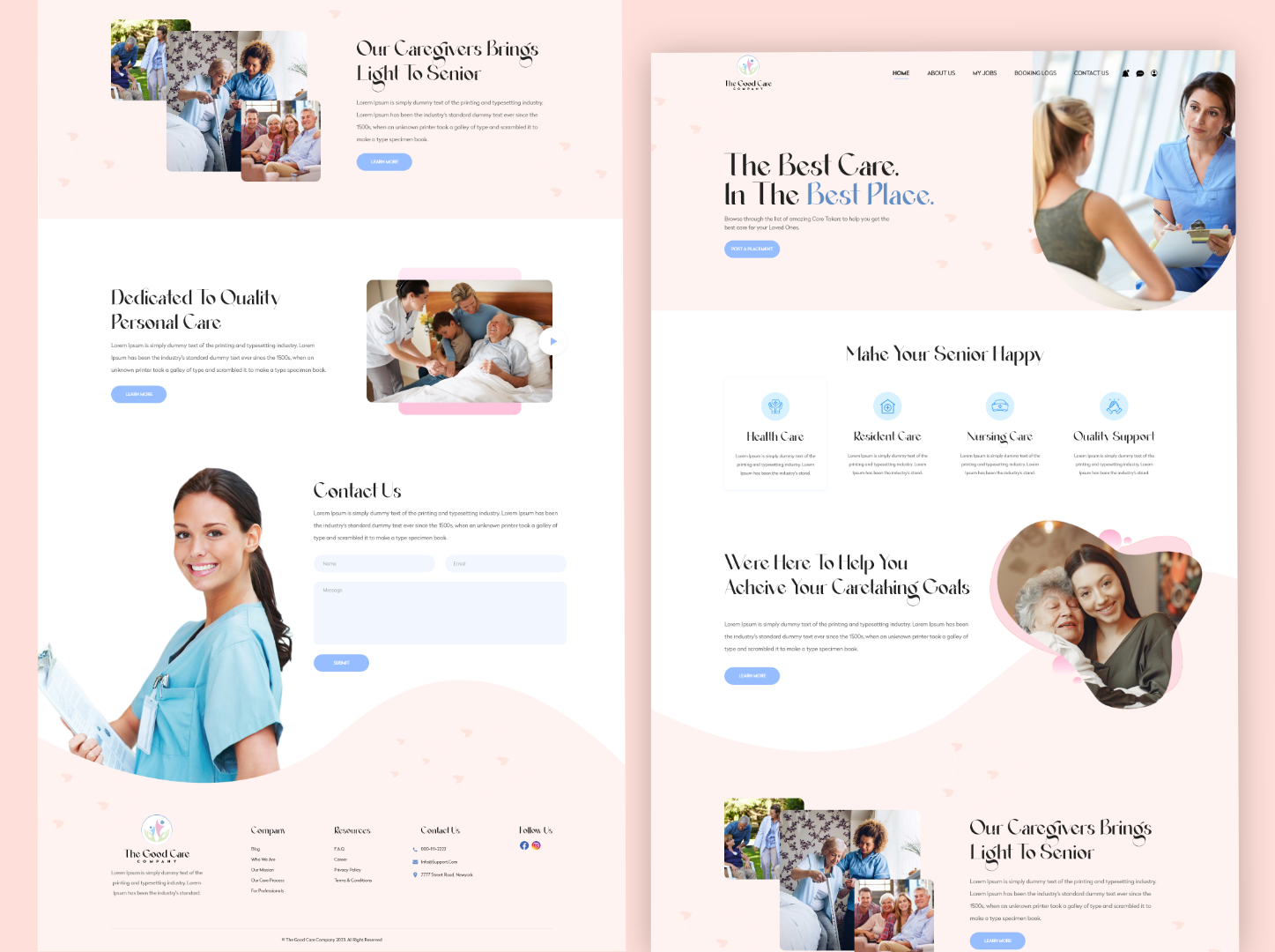 Senior Care Services Website Design by Muhammad Azeem Siddiqui on Dribbble