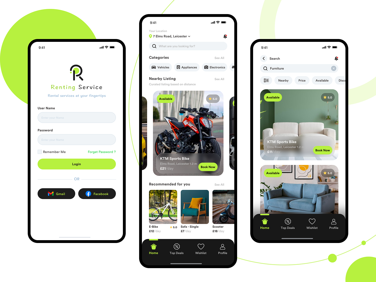 Rental Mobile App (Concept) by Chandu on Dribbble