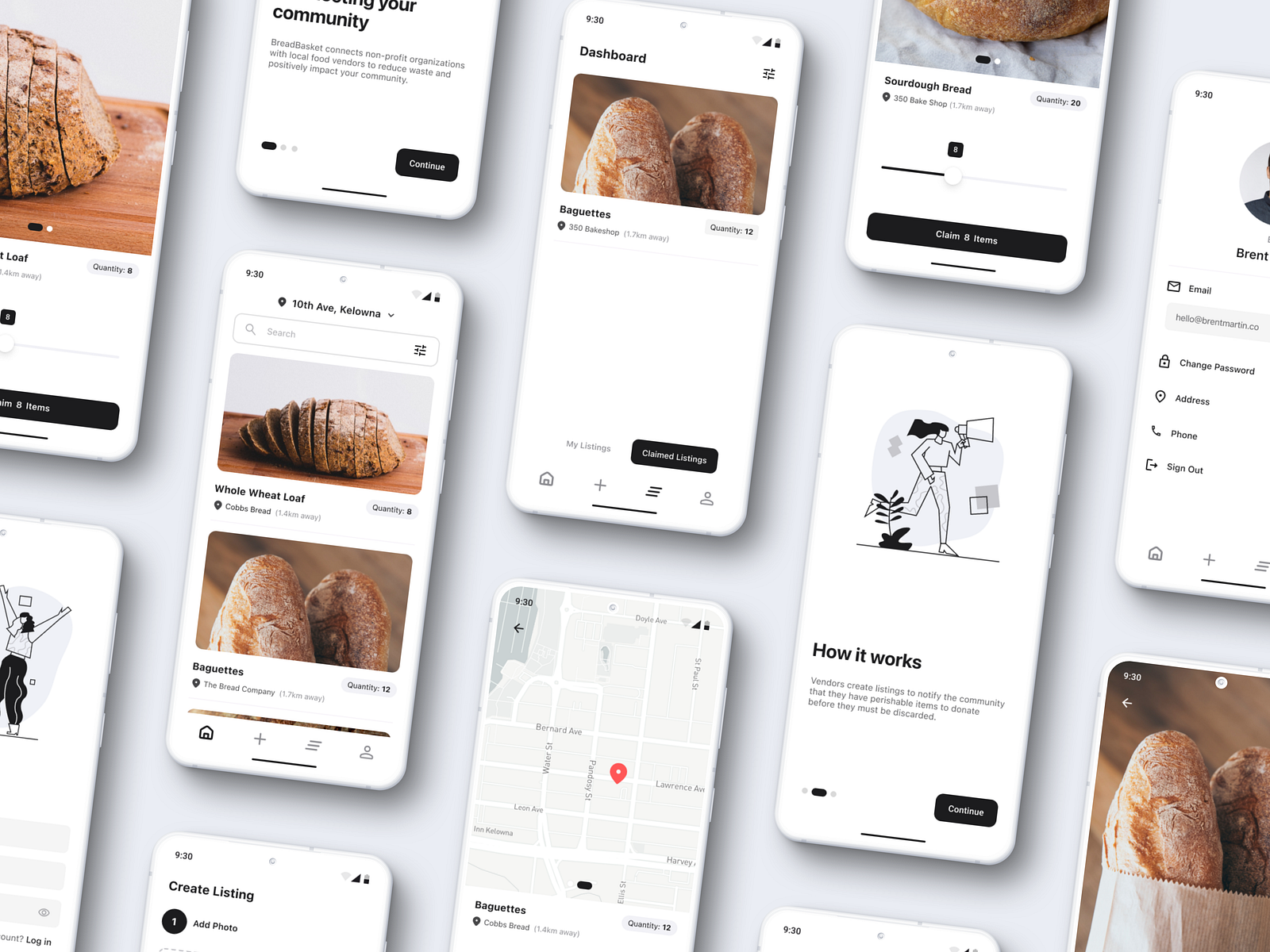 BreadBasket - Food Donation App by Brent Martin on Dribbble